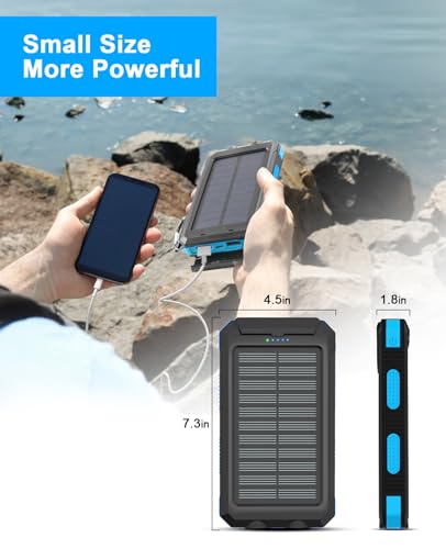 ERRBBIC Solar Power Bank Portable Charger 38800mah Waterproof Battery ...